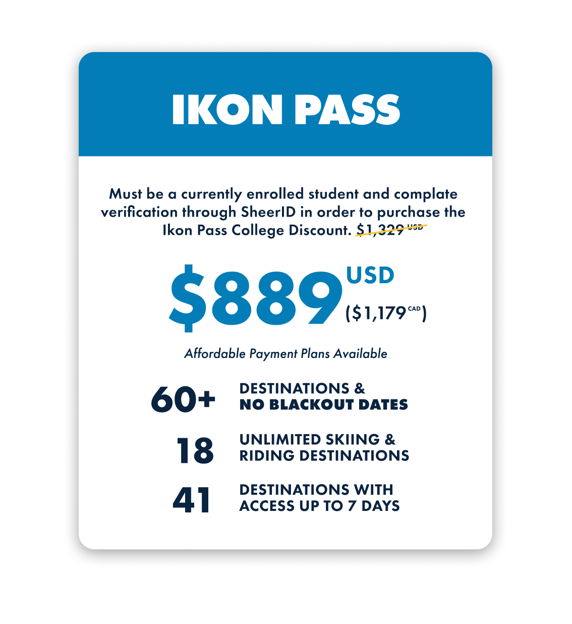 Ikon Pass College Discount | Outside Life