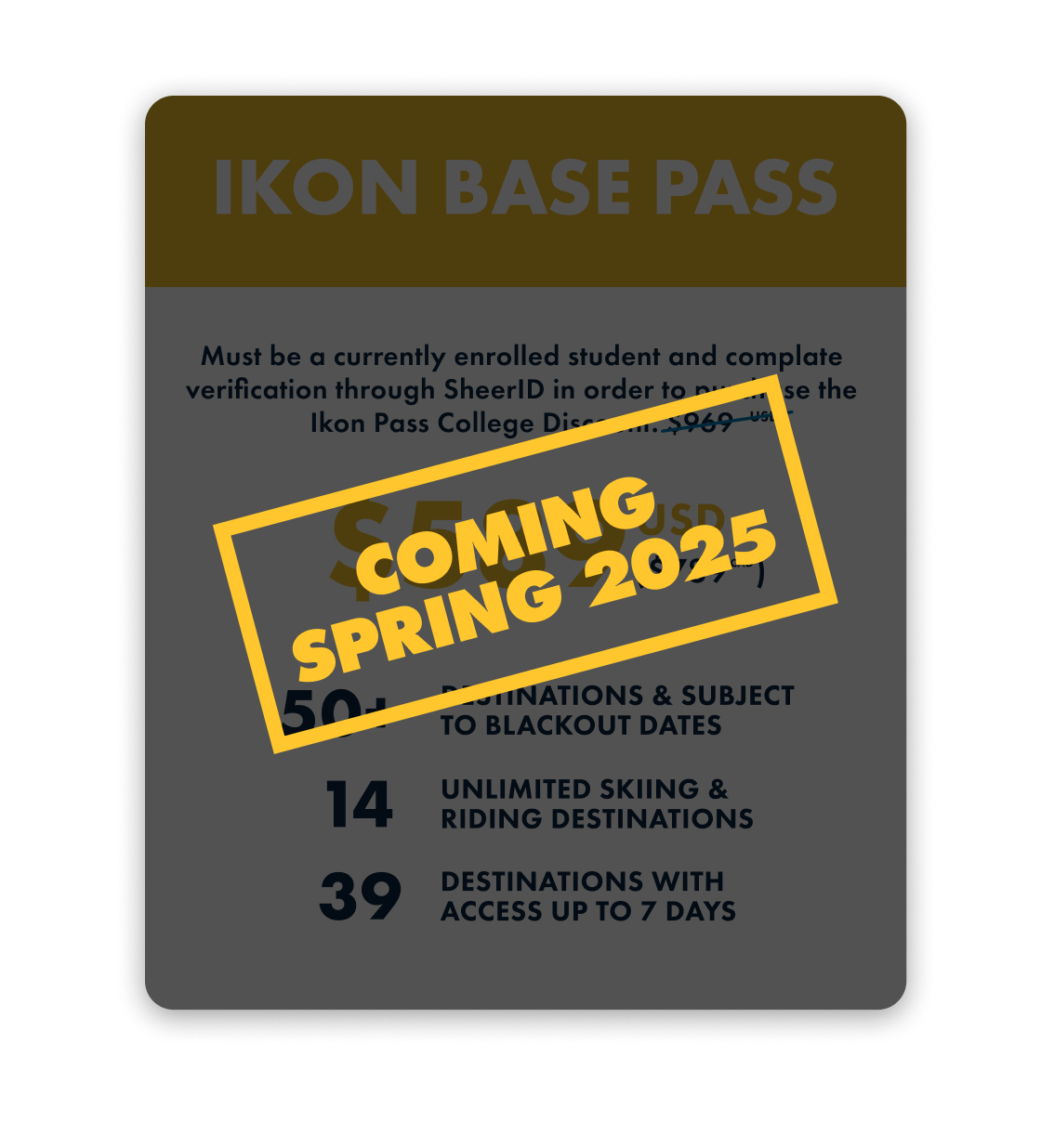 Ikon Pass College Discount | Outside Life