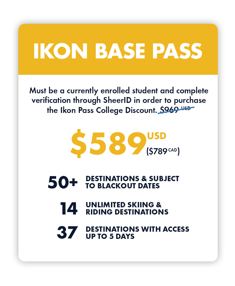 Ikon Pass College Discount | Outside Life