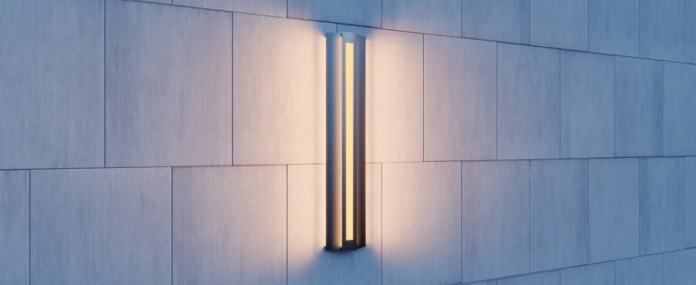 Tess Slotted: Architectural Scaled Wet-Listed Exterior LED Wall Sconce ...