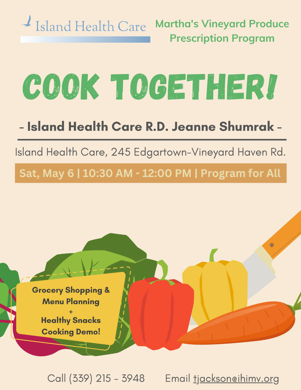 COOK TOGETHER! MV Community Cooking Class — MVBOH