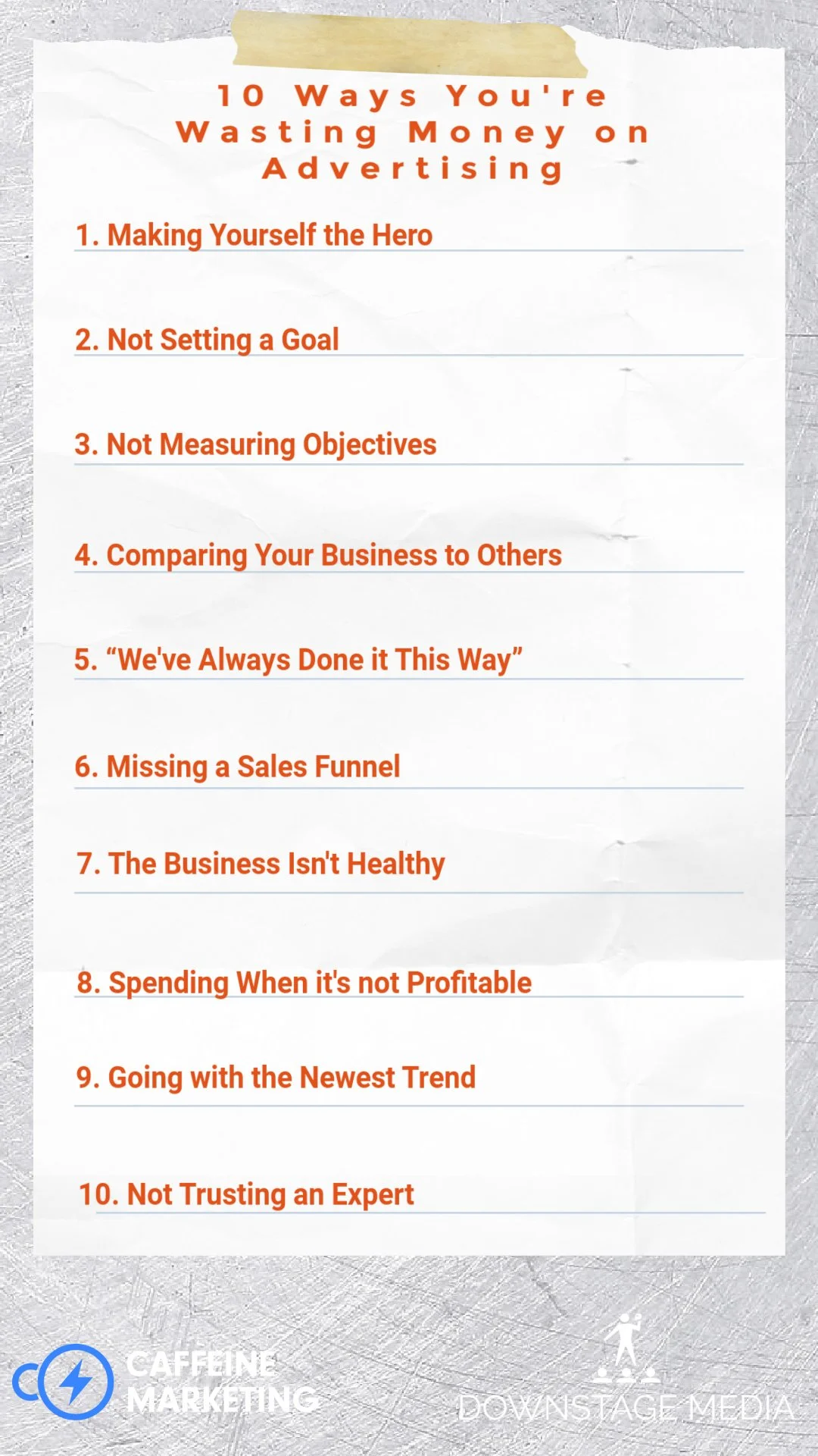 Are You Wasting Money on Advertising? 10 Ways to Know — Downstage Media — Downstage Media