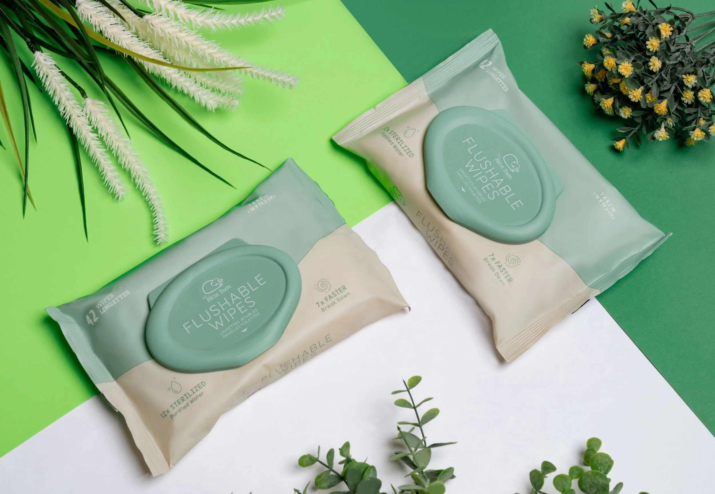 The Nice Bum - Soft Tissues and Flushable Wipes for Your Comfort