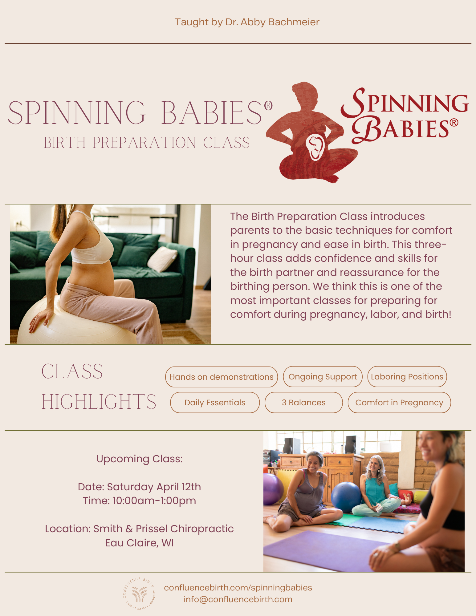 Spinning Babies® Birth Preparation Classes Eau Claire-Confluence ...