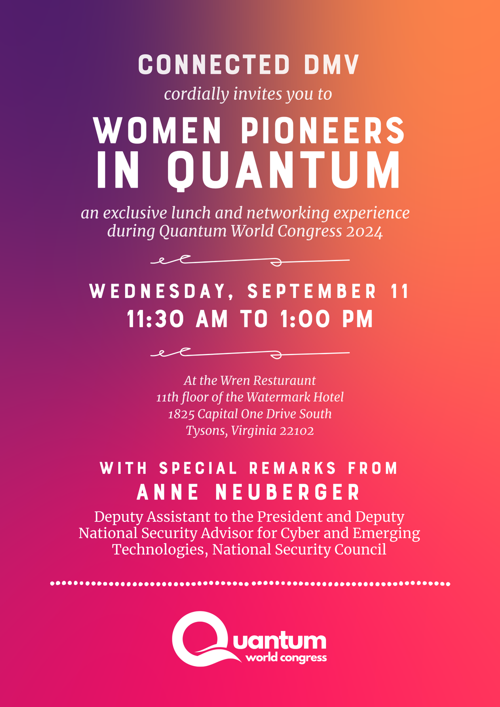 Women Pioneers in Quantum — Quantum World Congress