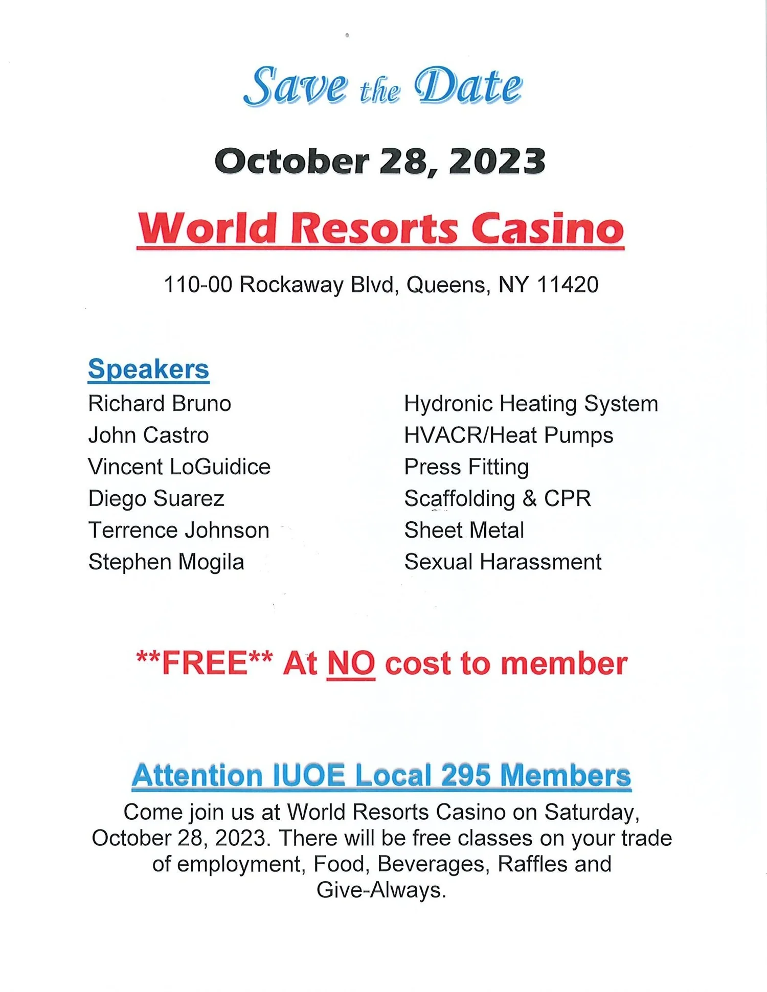 Training Opportunities — IUOE LOCAL 295