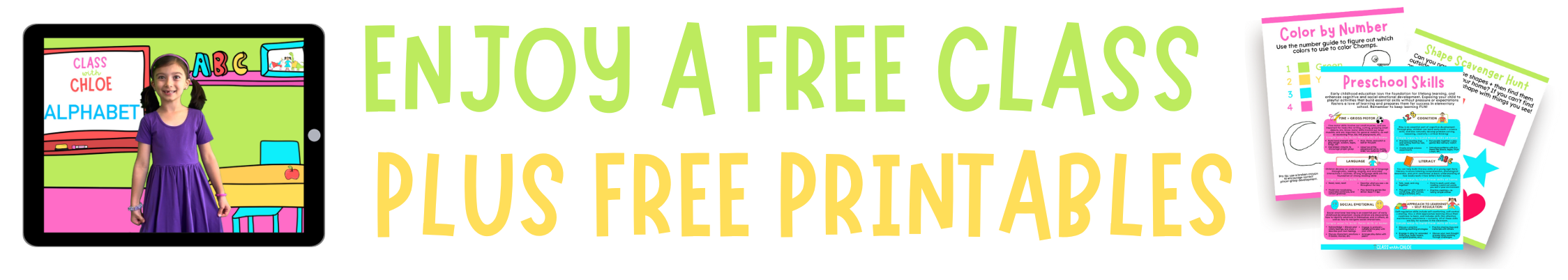 Class with Chloe: Preschool Activities, Educational Videos, Worksheets ...