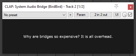 System Audio Bridge — Bird's