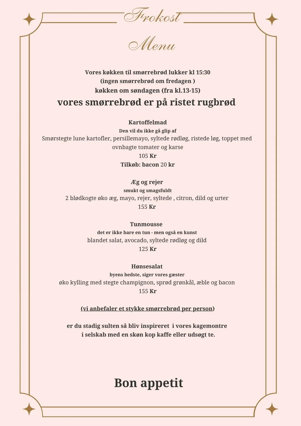 Menu 1 — Cafe Krôyers