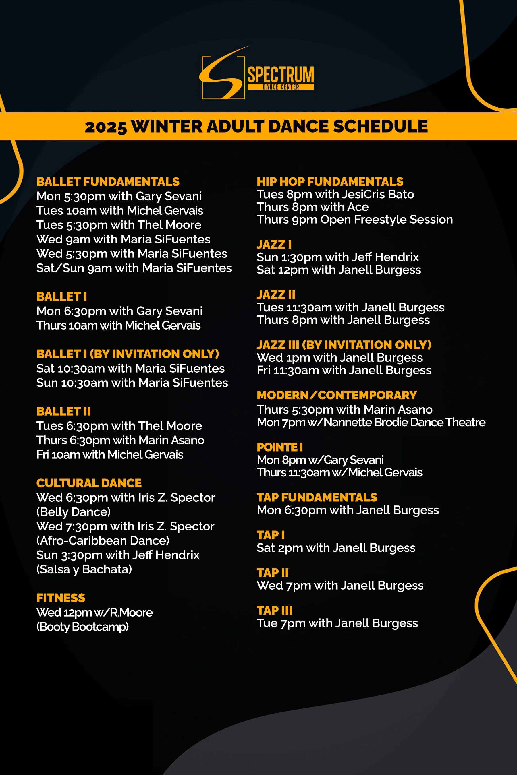 Calendar — Spectrum Dance Center