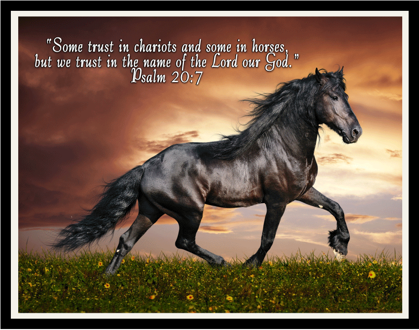 Psalm 20:7, Some trust in chariots and some in horses, but we trust in ...