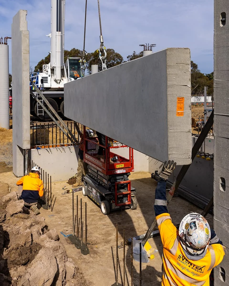 How Concrete Precast Panels are Lifted and Installed | Sventek Cranes ...
