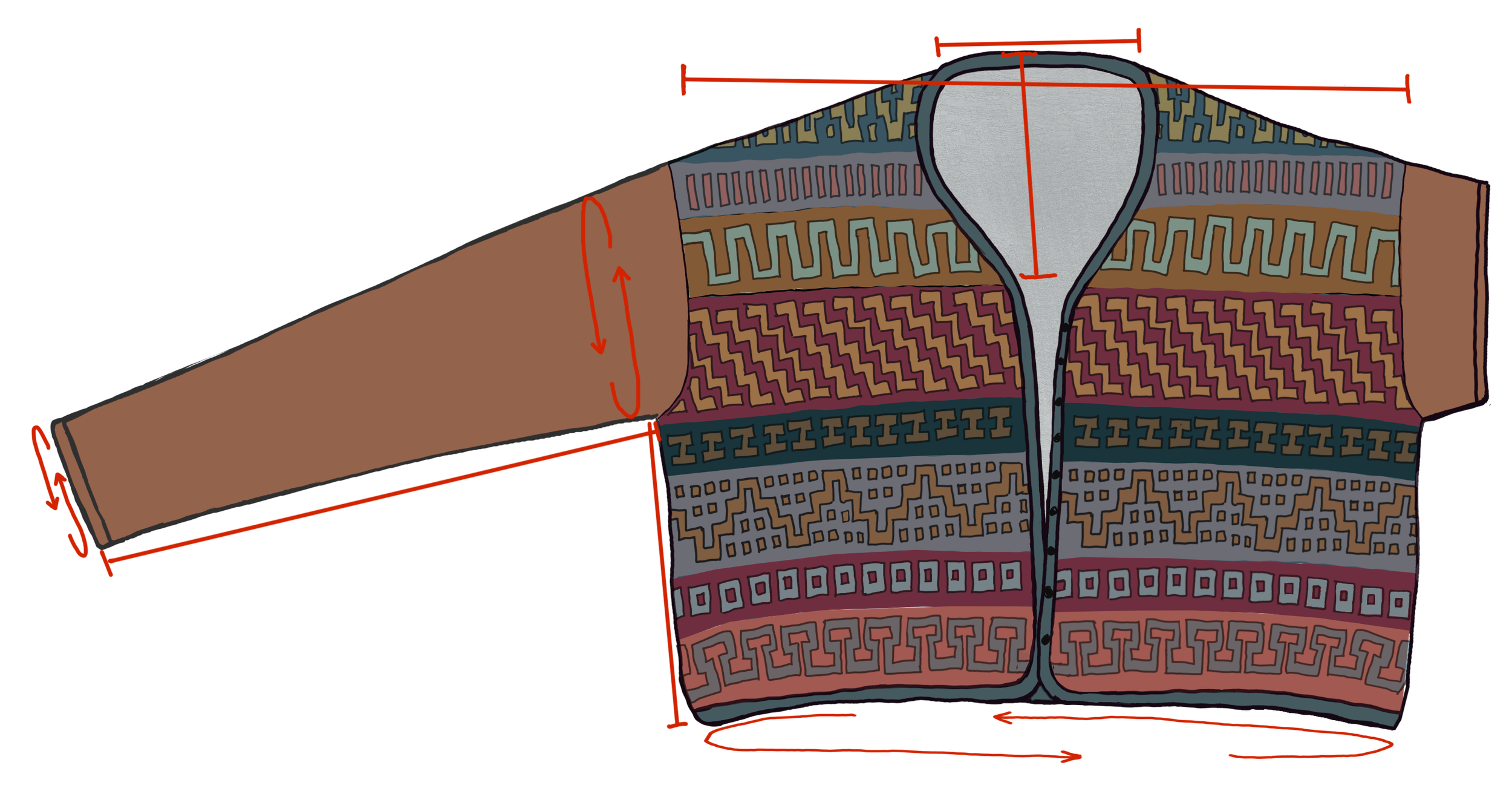 Mosaic Cardi — Nomad Stitches