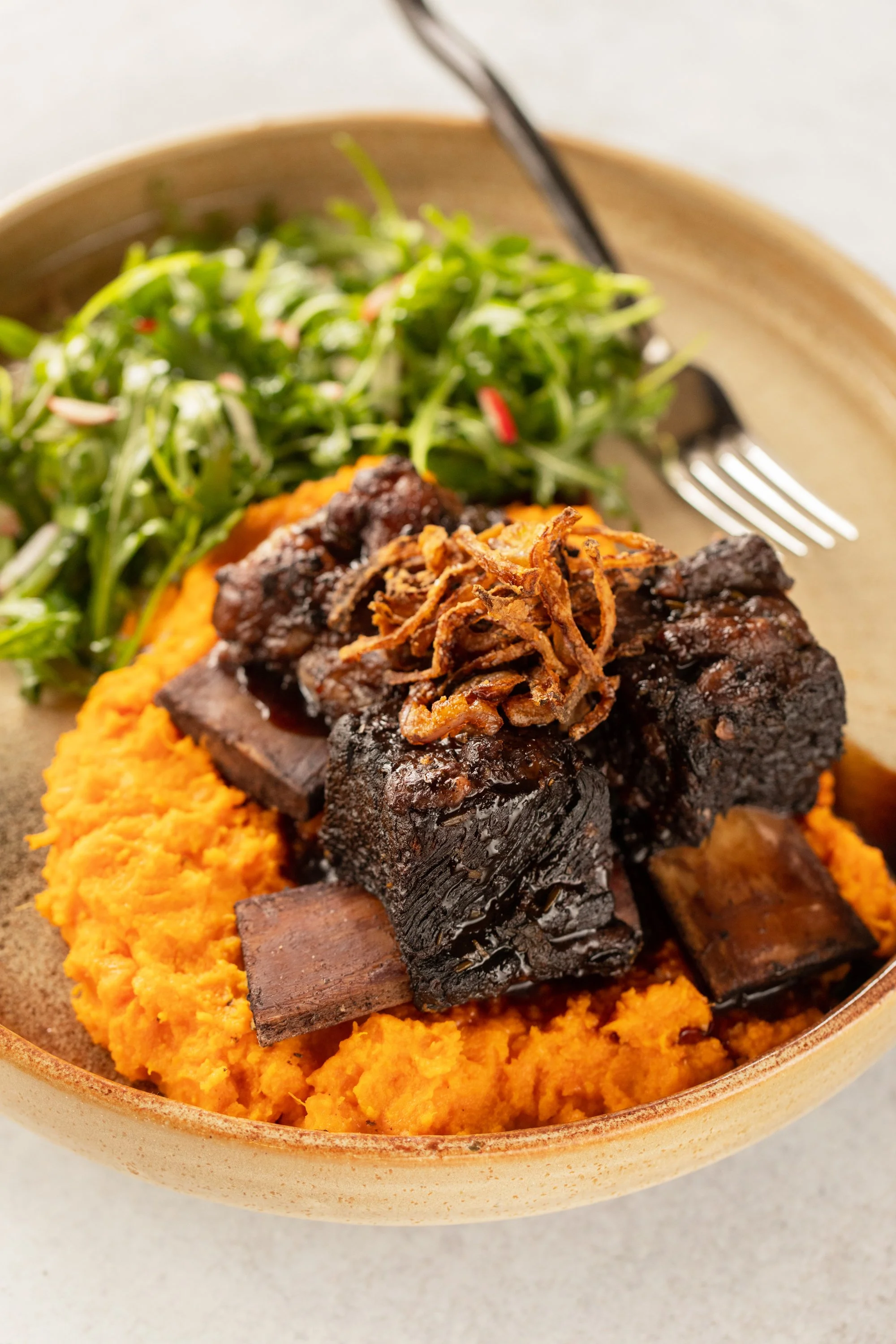 Malbec-Braised Beef Short Ribs with Mashed Sweet Potatoes — Chef ...