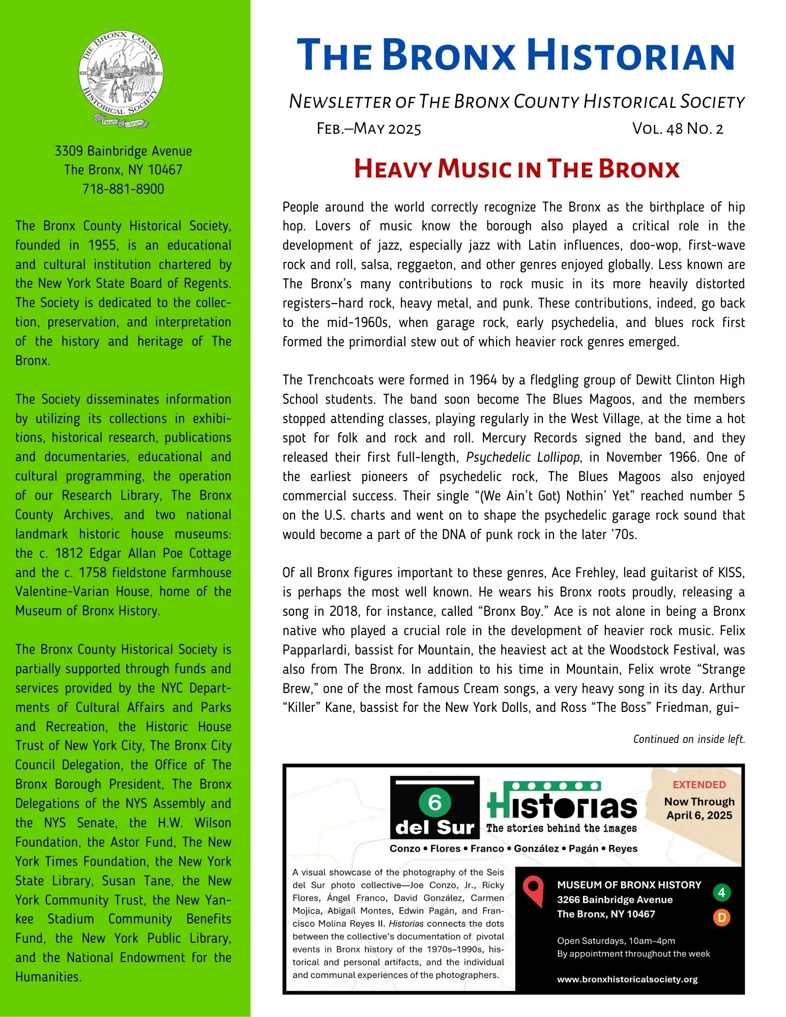 Newsletters — The Bronx County Historical Society