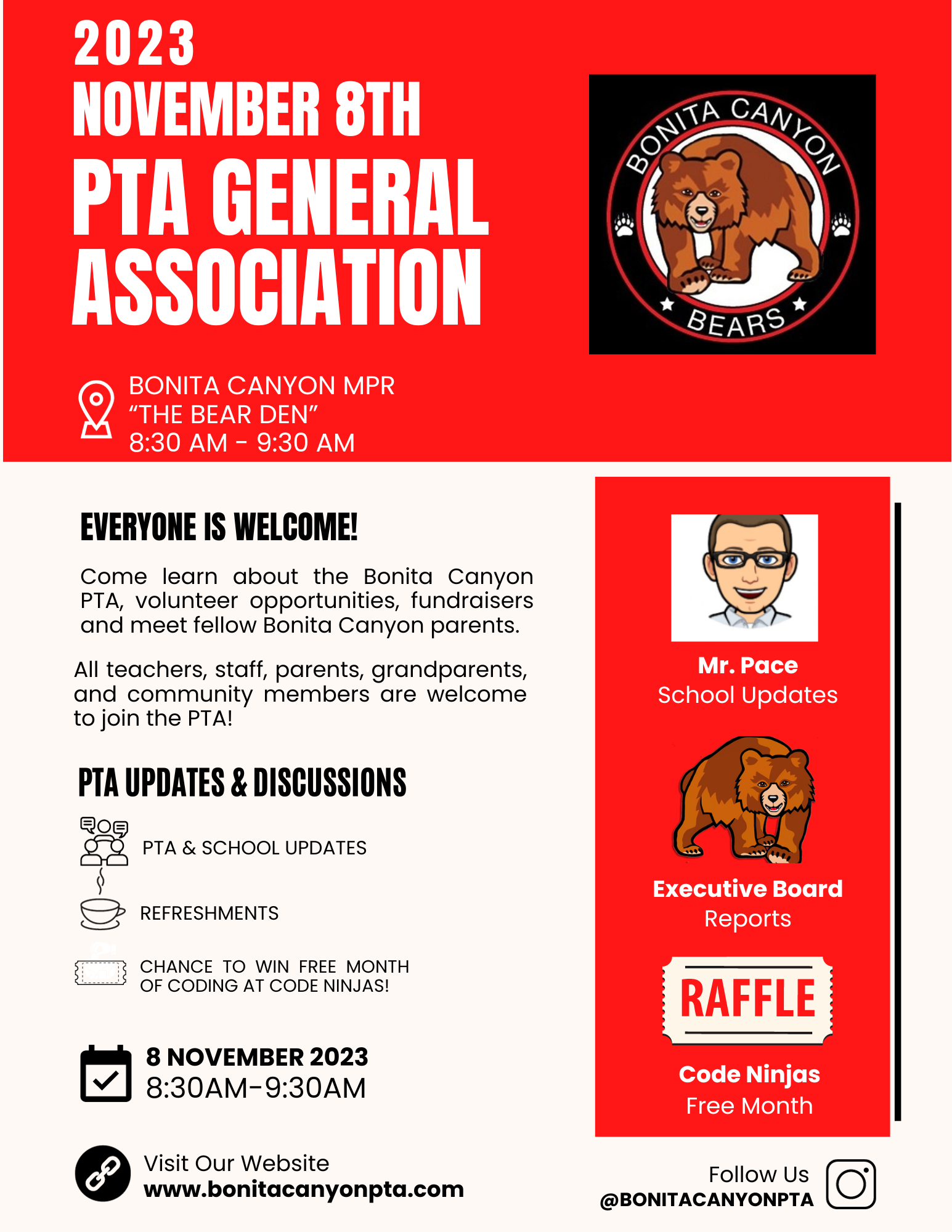 General Association PTA Meeting — Bonita Canyon PTA | Irvine, California