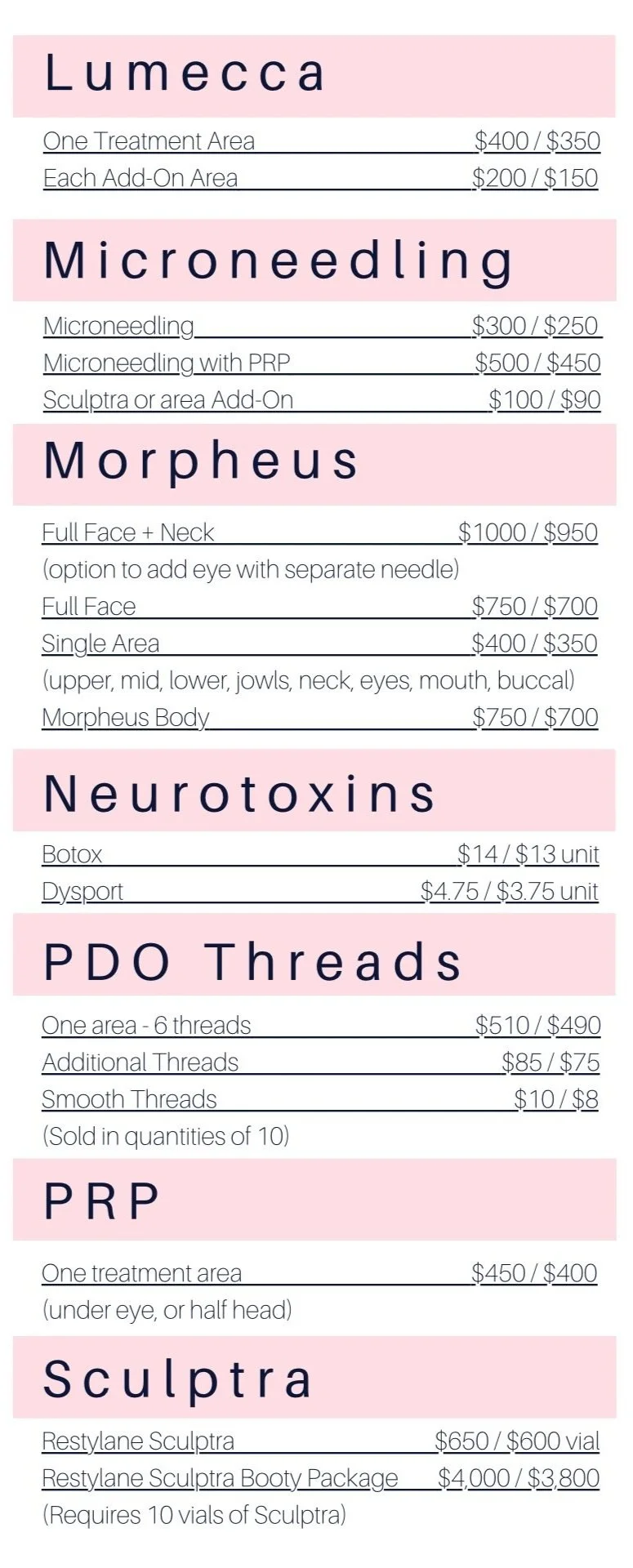 Service Menu — Crawford Cosmetics