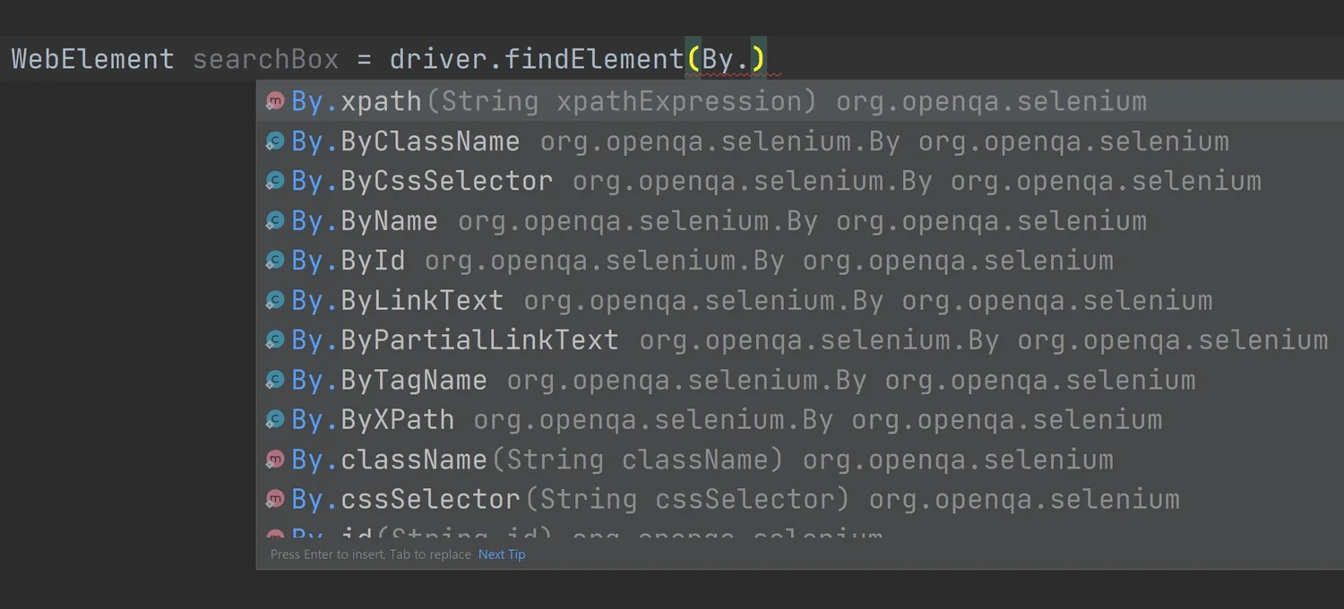 selenium webdriver localizadores estrategias de localizacion — Quality-Stream
