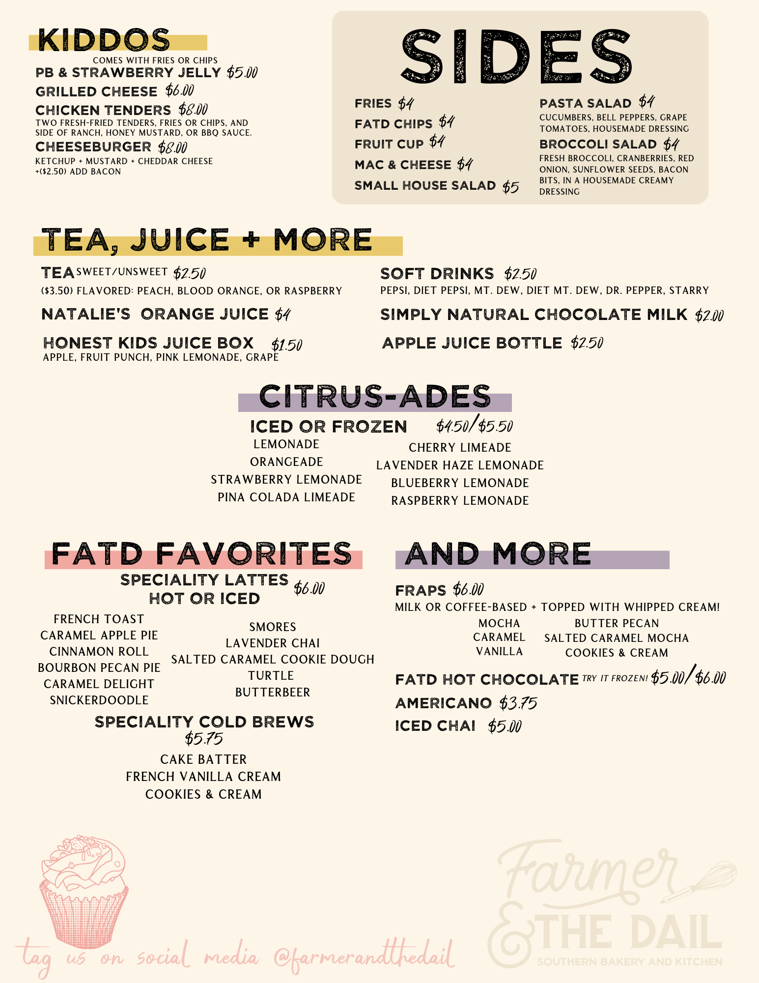 Kitchen Menu — Farmer and the Dail