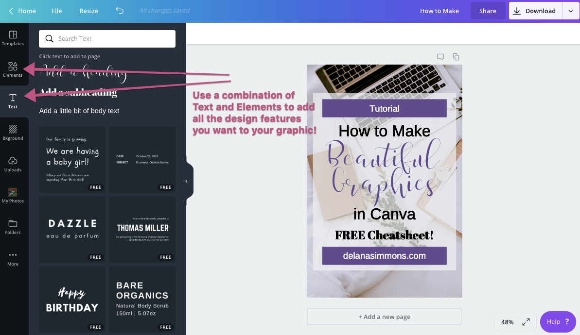 How To Make Beautiful Graphics in Canva 2.0 | Tech & Templates for ...