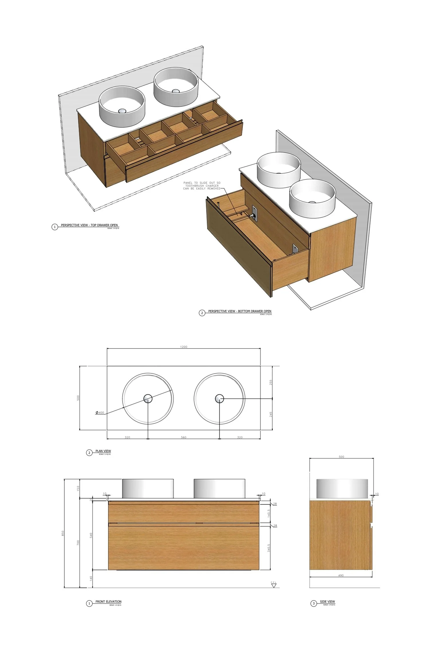 King Edwards Road — Bespoke Bathroom Vanity — Goodwin Lowe