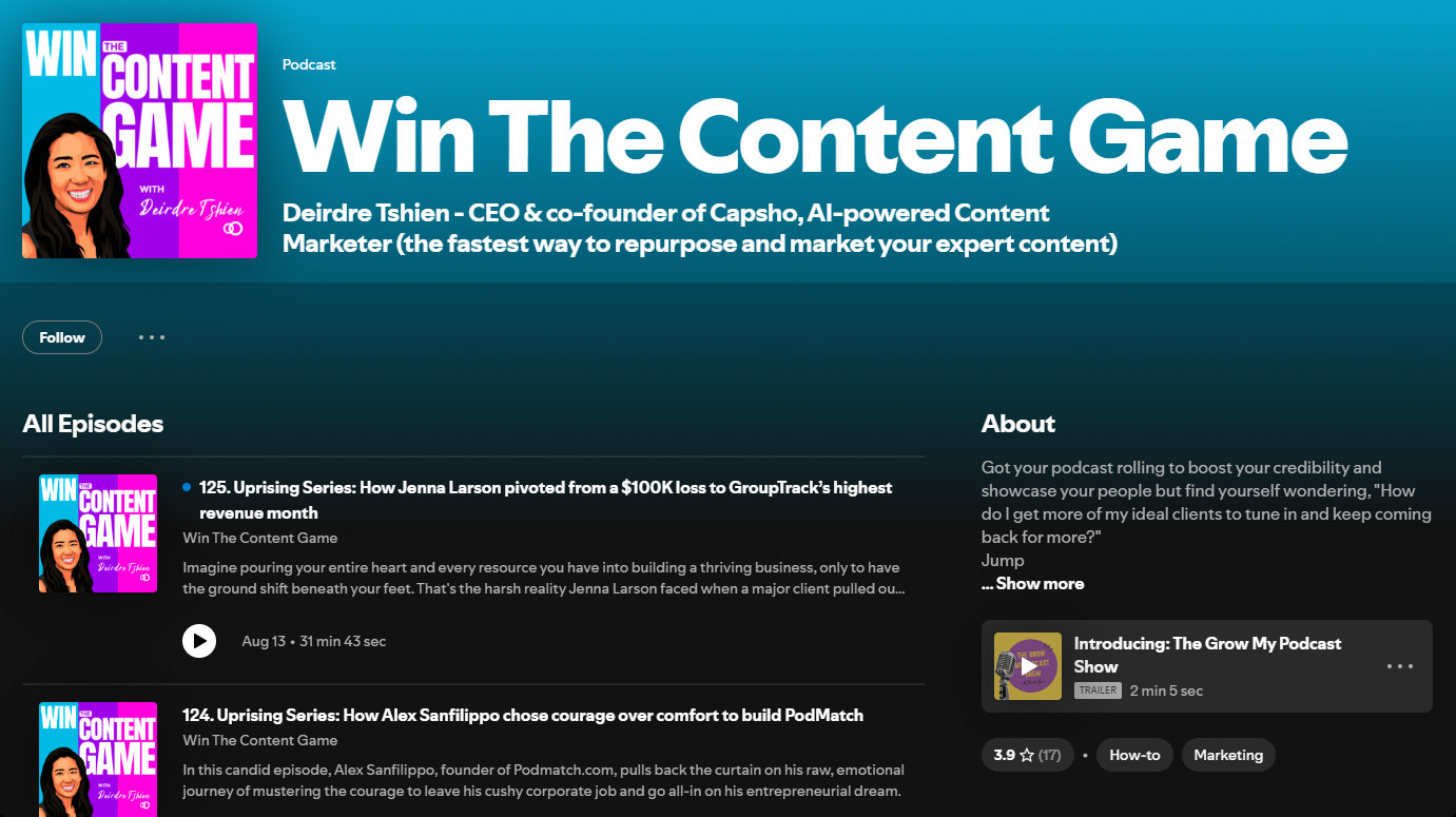 Capsho - The Fastest Way to Repurpose & Market Your Expert Content