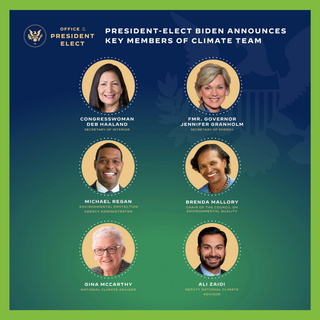 Press Release: President-elect Biden’s Climate Cabinet is a Climate Win ...