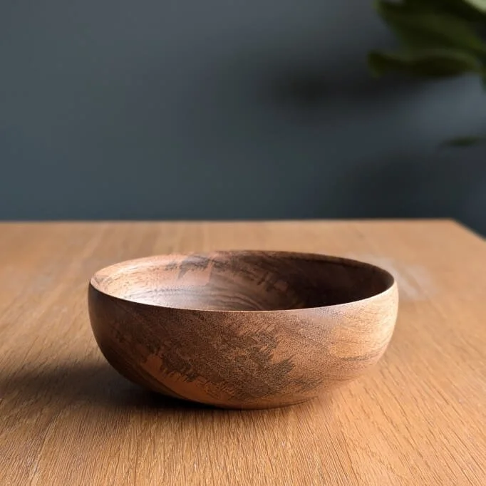 False Acacia Wooden Bowl | Black Locust Timber Bowl — One Eyed Woodworker