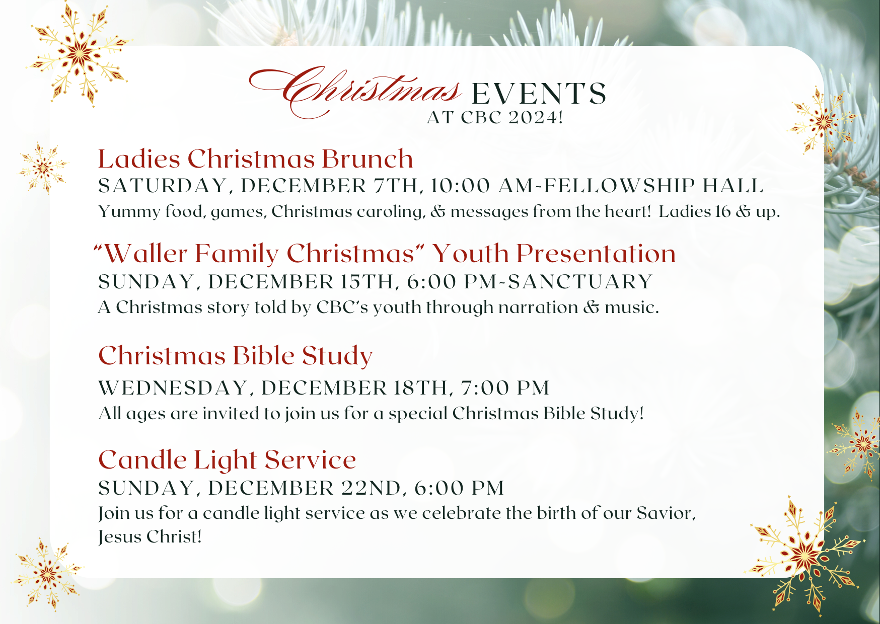 Christmas Invite — Calvary Baptist Church