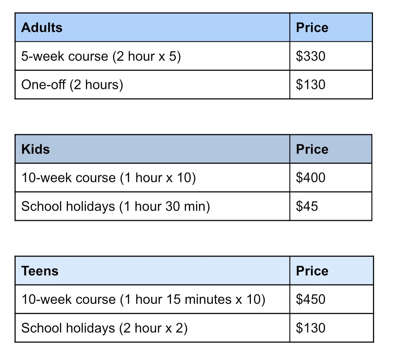 Gift Cards — Bondi Pavilion Clay Studio