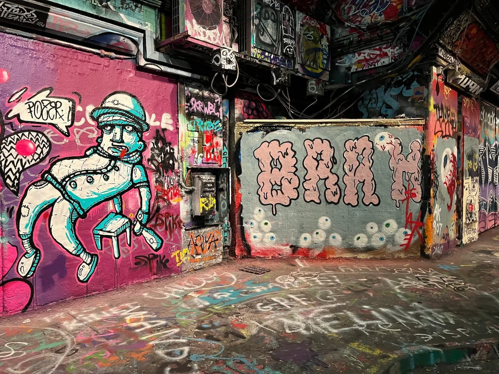 Enjoying street art at the graffiti tunnel at Leake Street Arches in ...