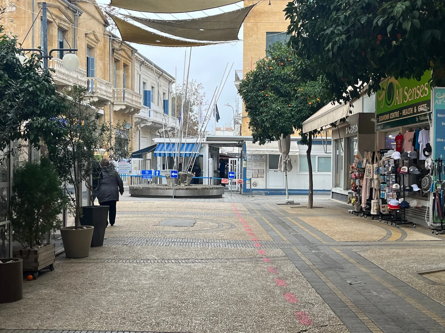 Crossing the Ledra Street Border in Nicosia.