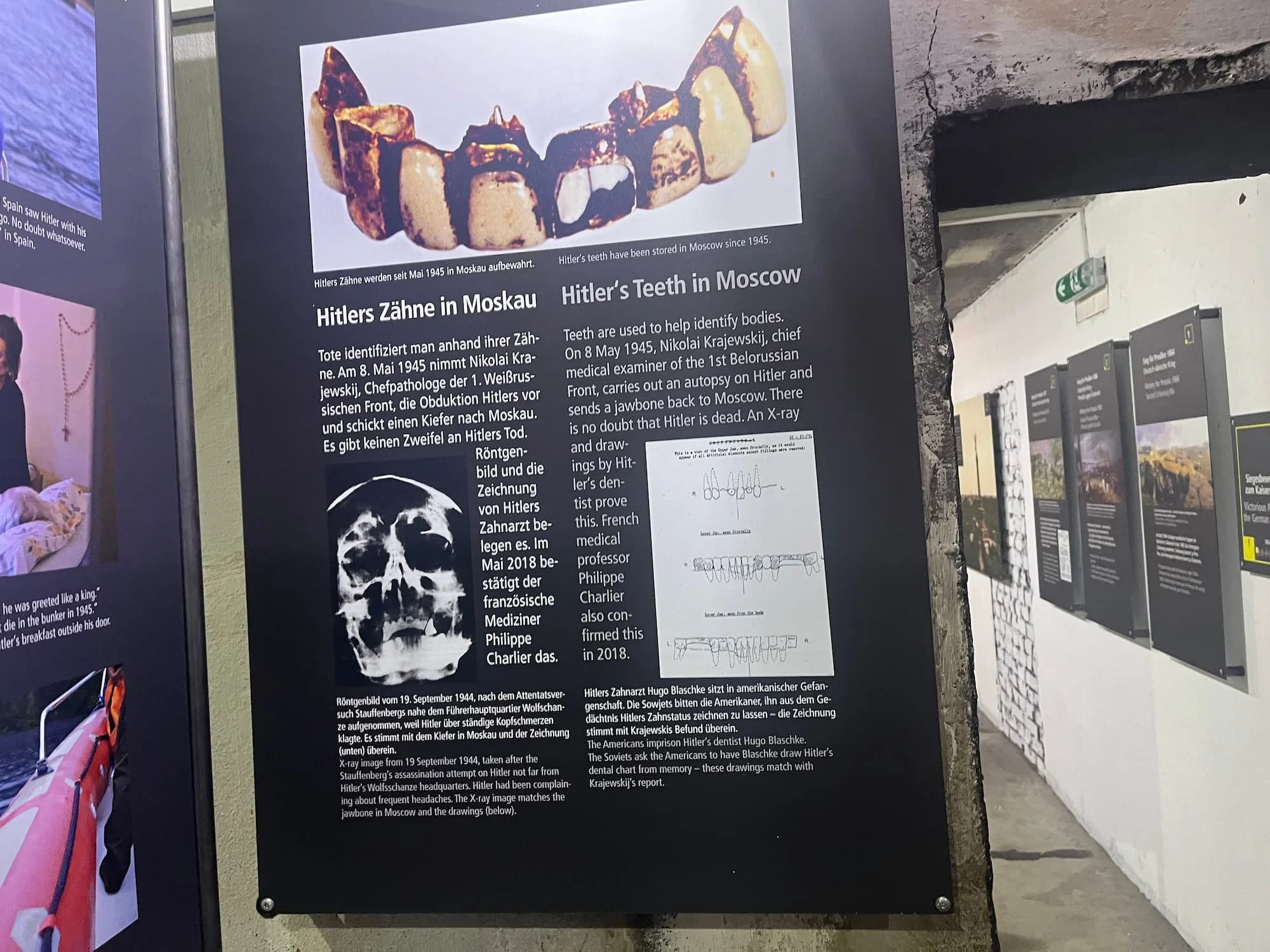 Learning history at the Bunker Museum in Berlin.