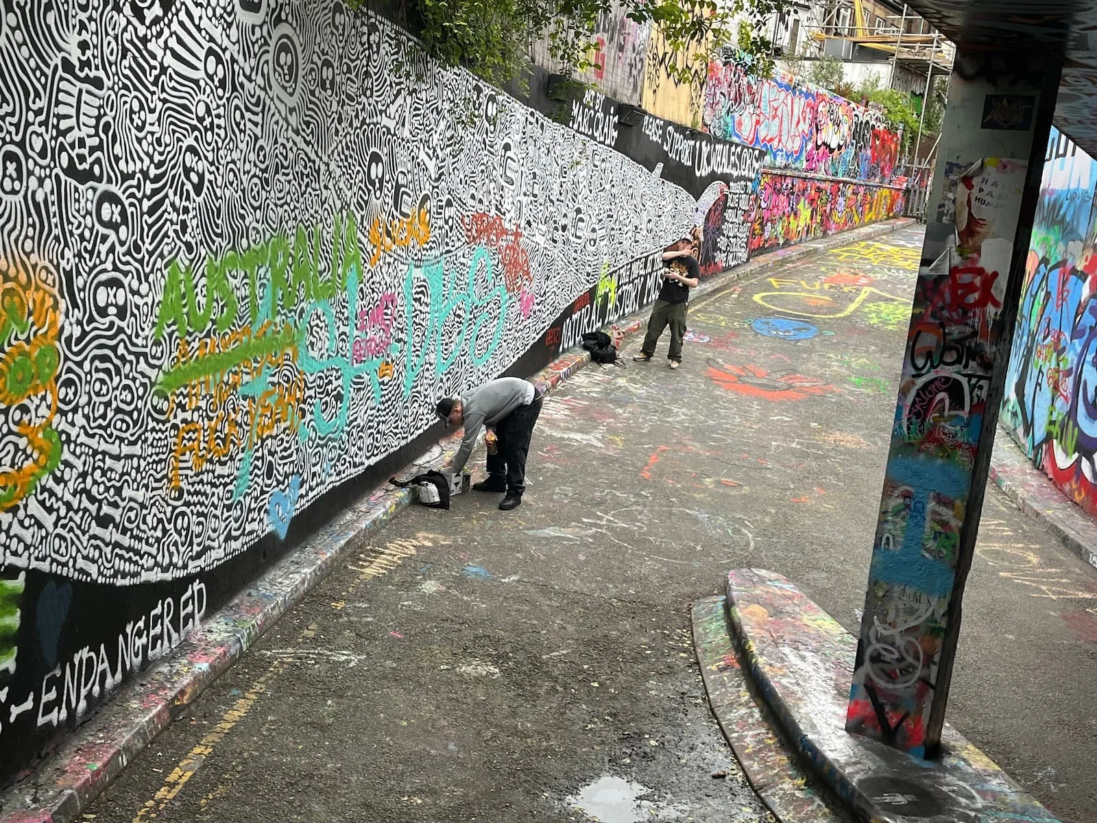 Enjoying street art at the graffiti tunnel at Leake Street Arches in ...