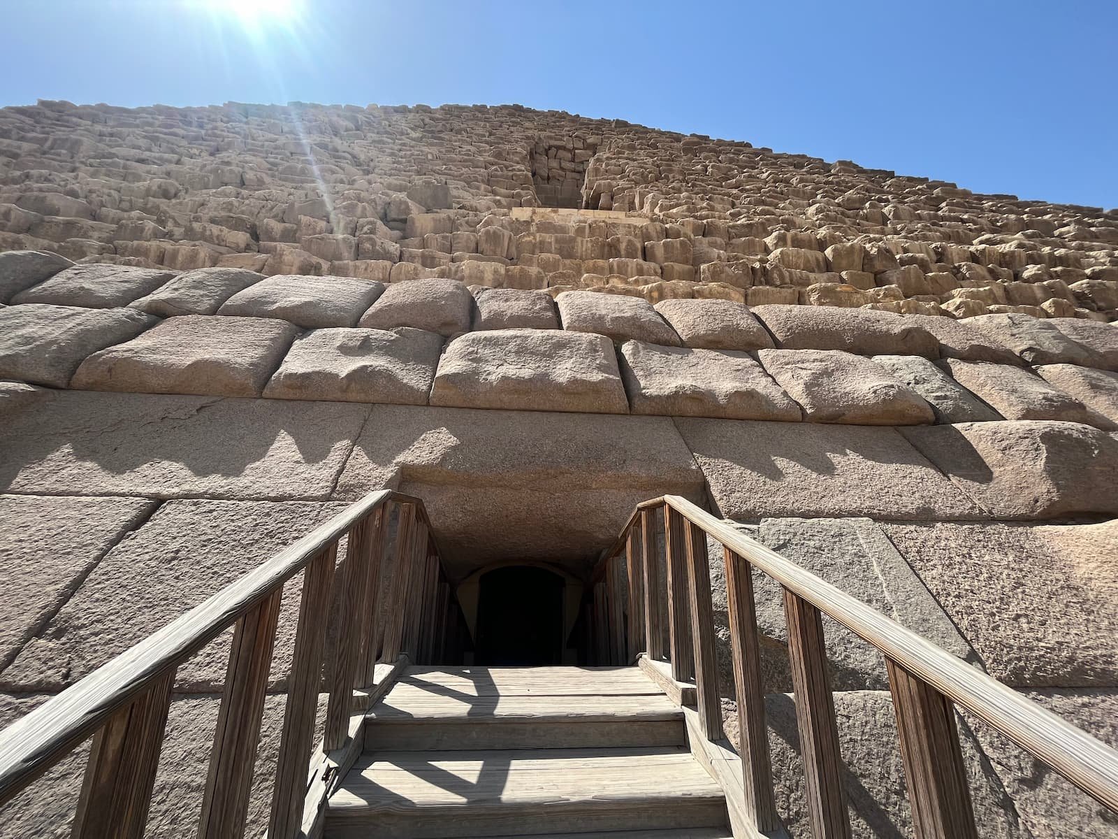 Visiting the Pyramids without a guide at Giza.