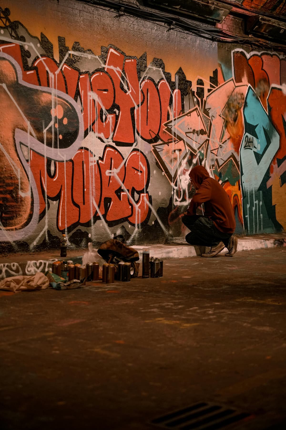 Enjoying street art at the graffiti tunnel at Leake Street Arches in ...