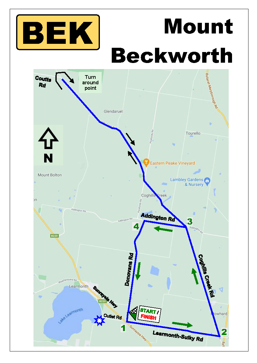 Course Maps — Eureka Cycling Club