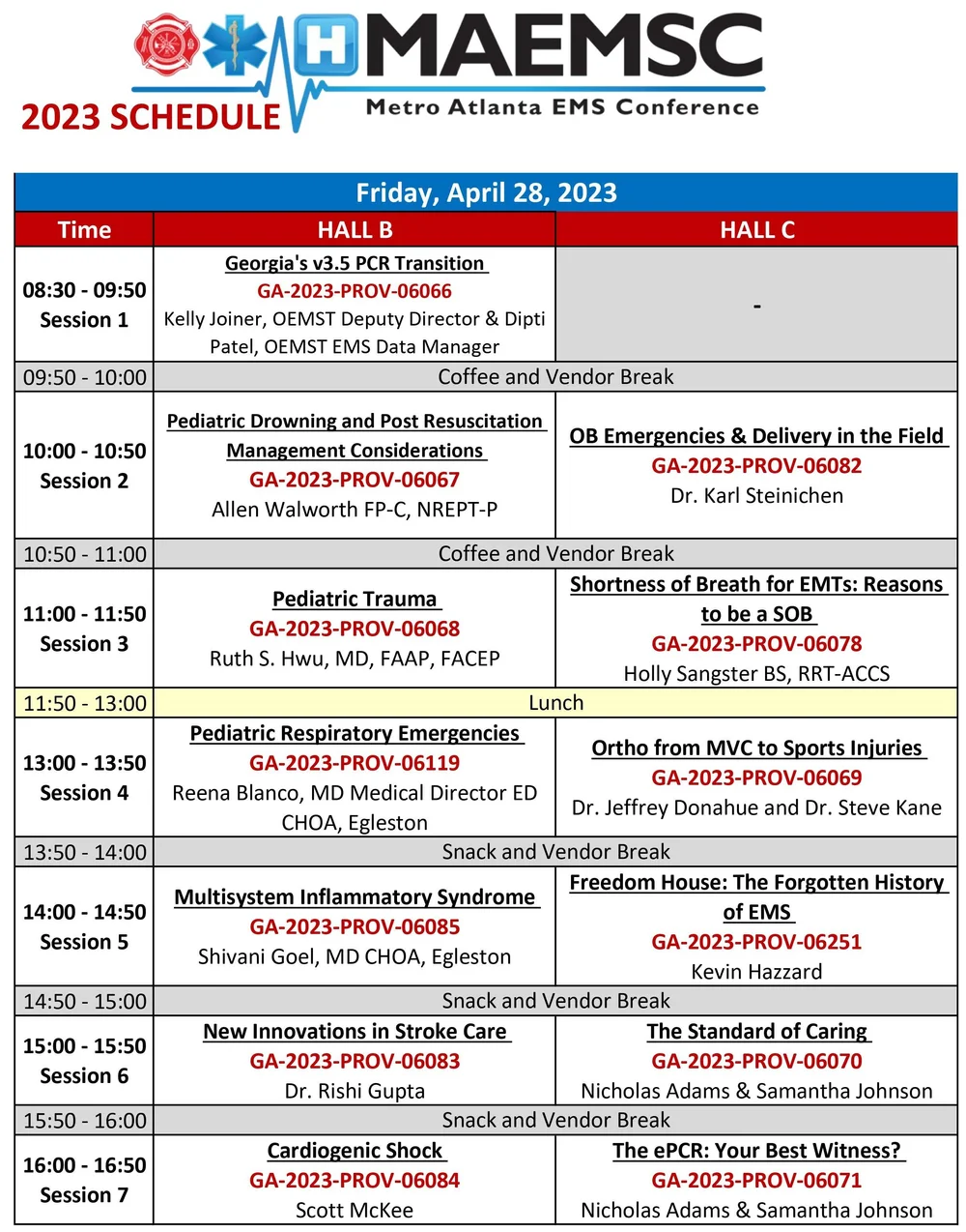 Menu 1 — Metro Atlanta EMS Conference, Inc.