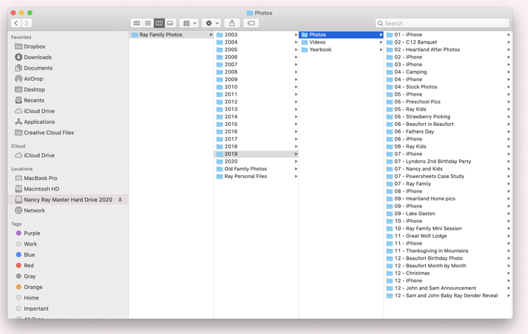 Organizing Your Digital Photos — Work & Play