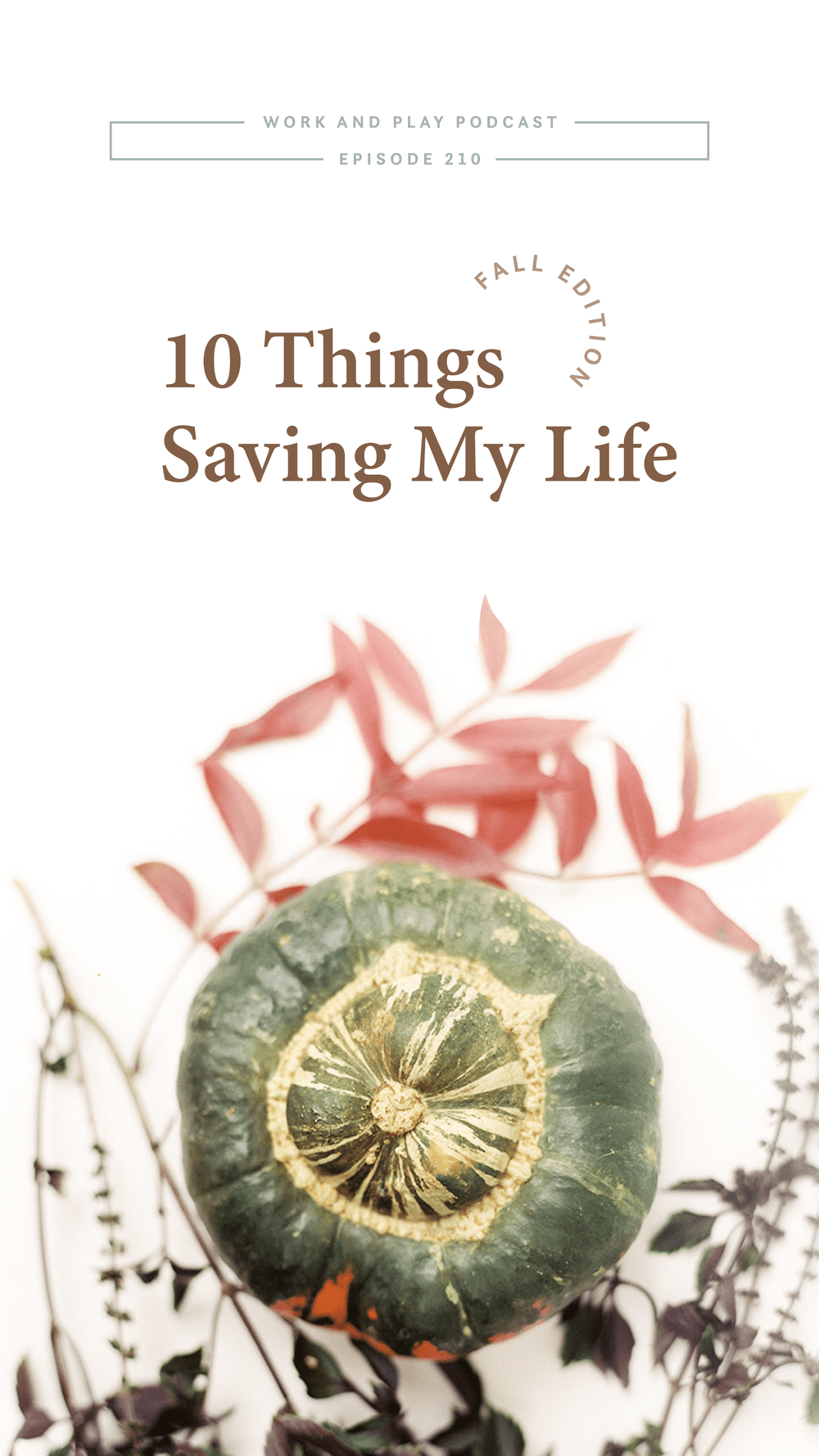 210 - 10 Things Saving My Life: Fall Edition — Work & Play
