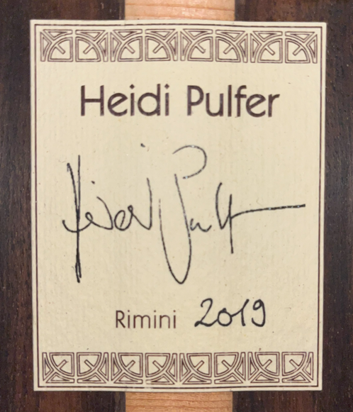 2019 Heidi Pulfer — M. E. Brune, Luthier