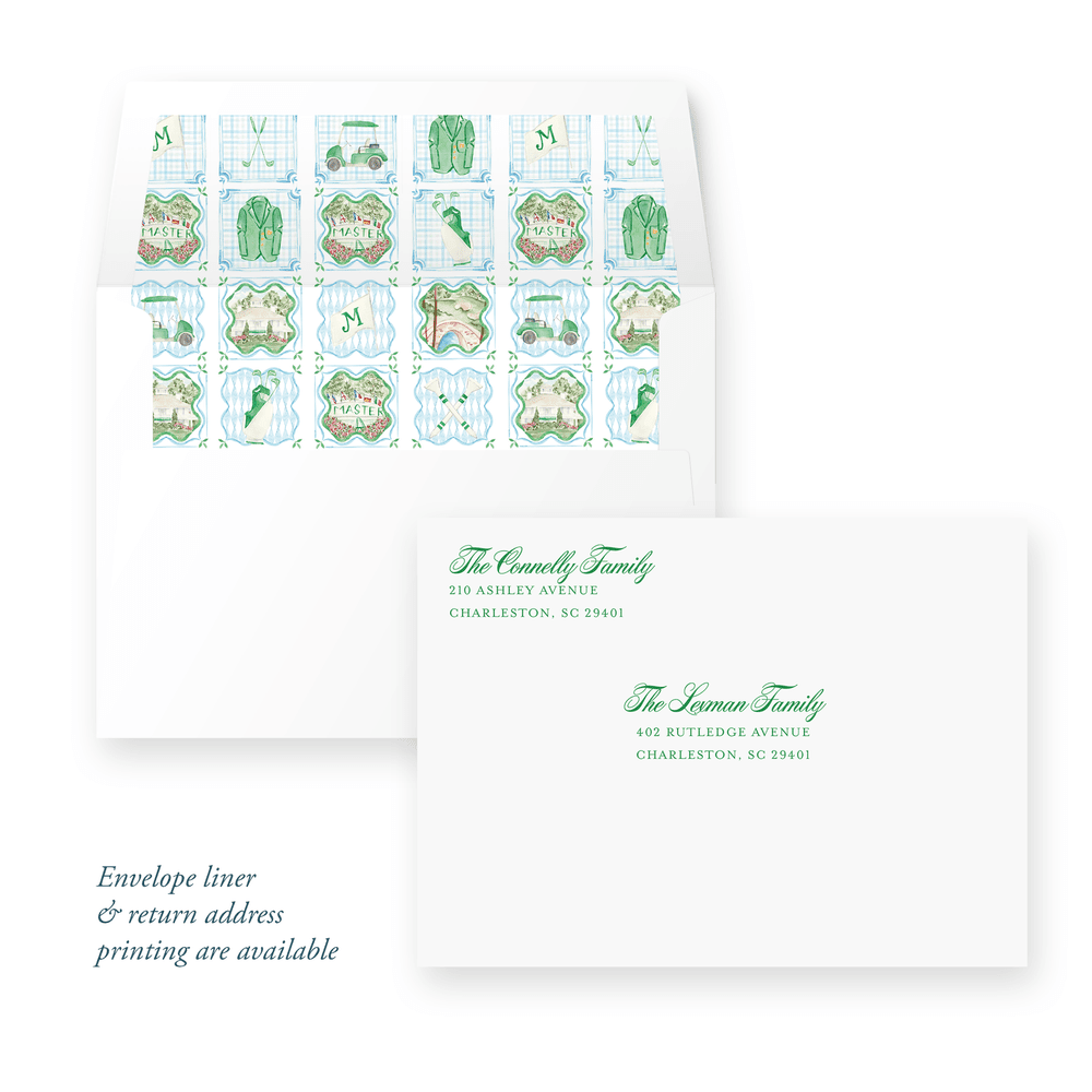 Custom Masters Golf Invitations | Personalized Stationery | Soirée All ...