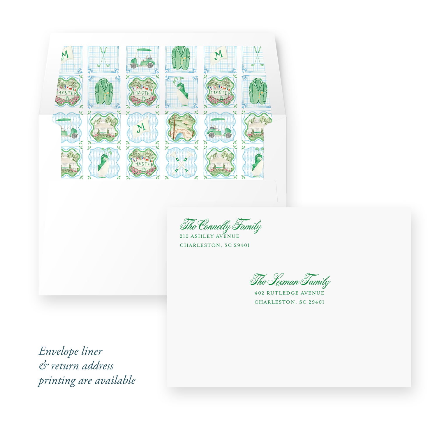 Custom Masters Golf Invitations | Personalized Stationery | Soirée All ...