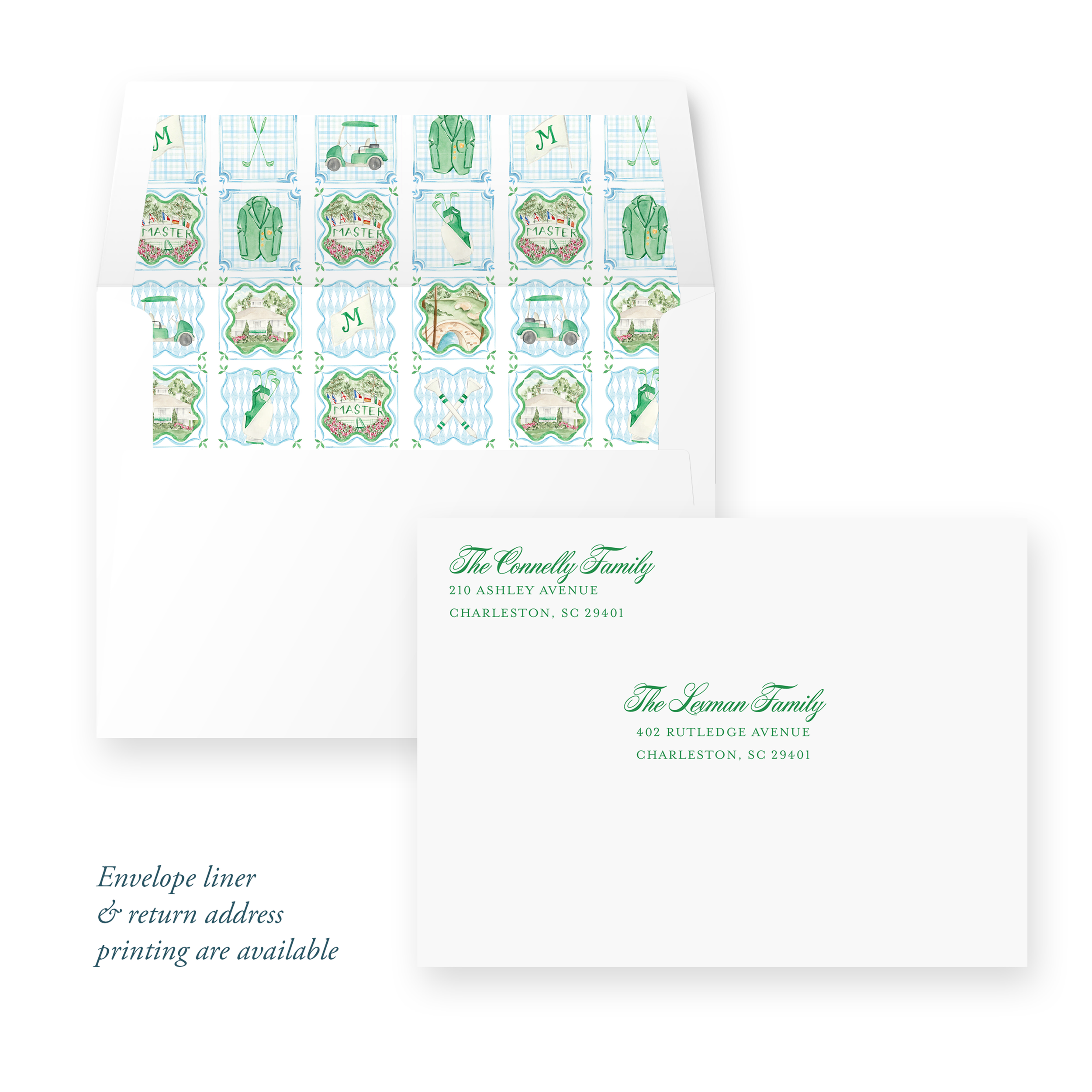 Custom Masters Golf Invitations | Personalized Stationery | Soirée All ...