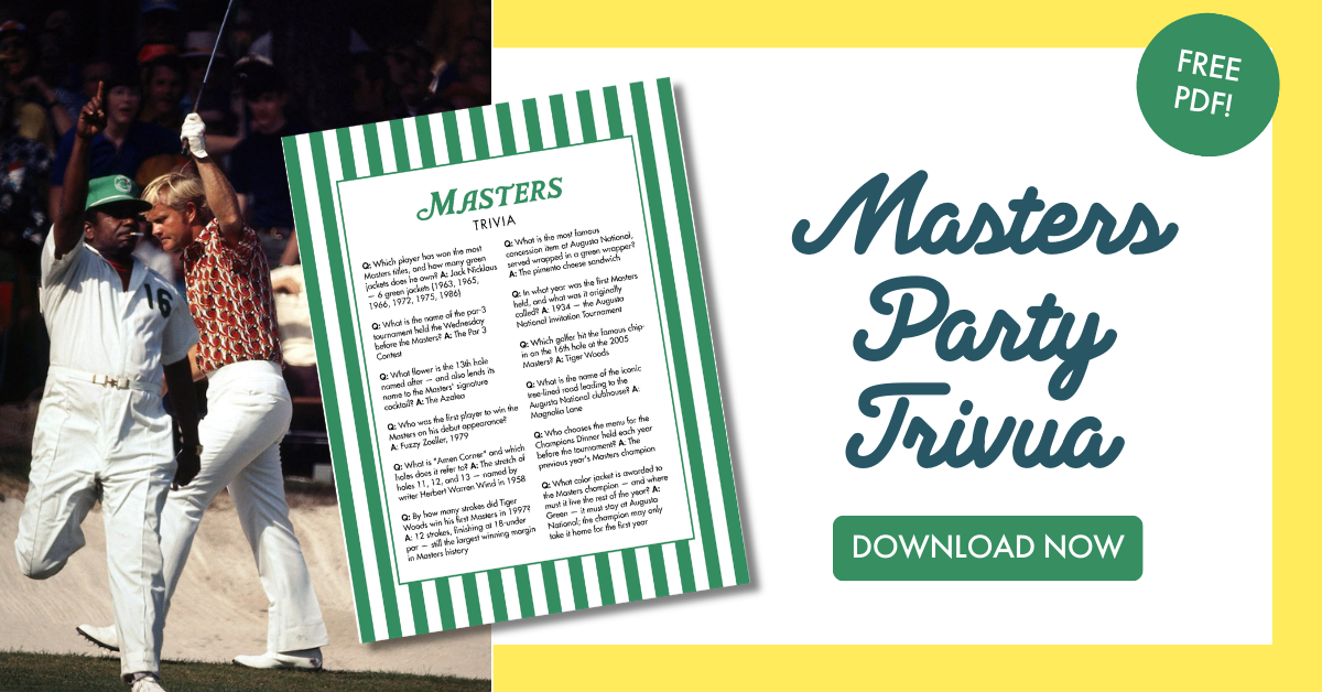 How to Throw a Masters Party: Food, Drinks, Decor & More | Soirée All ...
