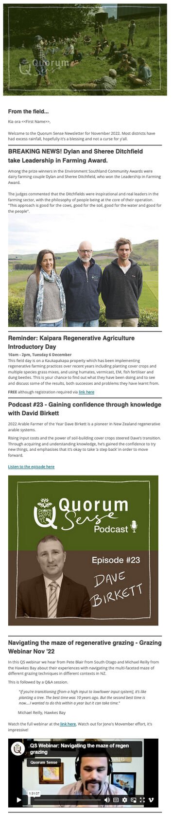 Newsletter — Quorum Sense