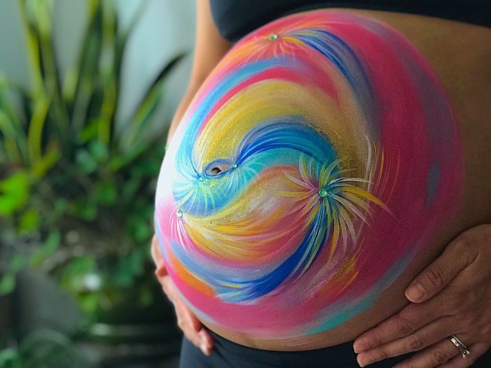Pregnancy Belly Painting — Erica Pang