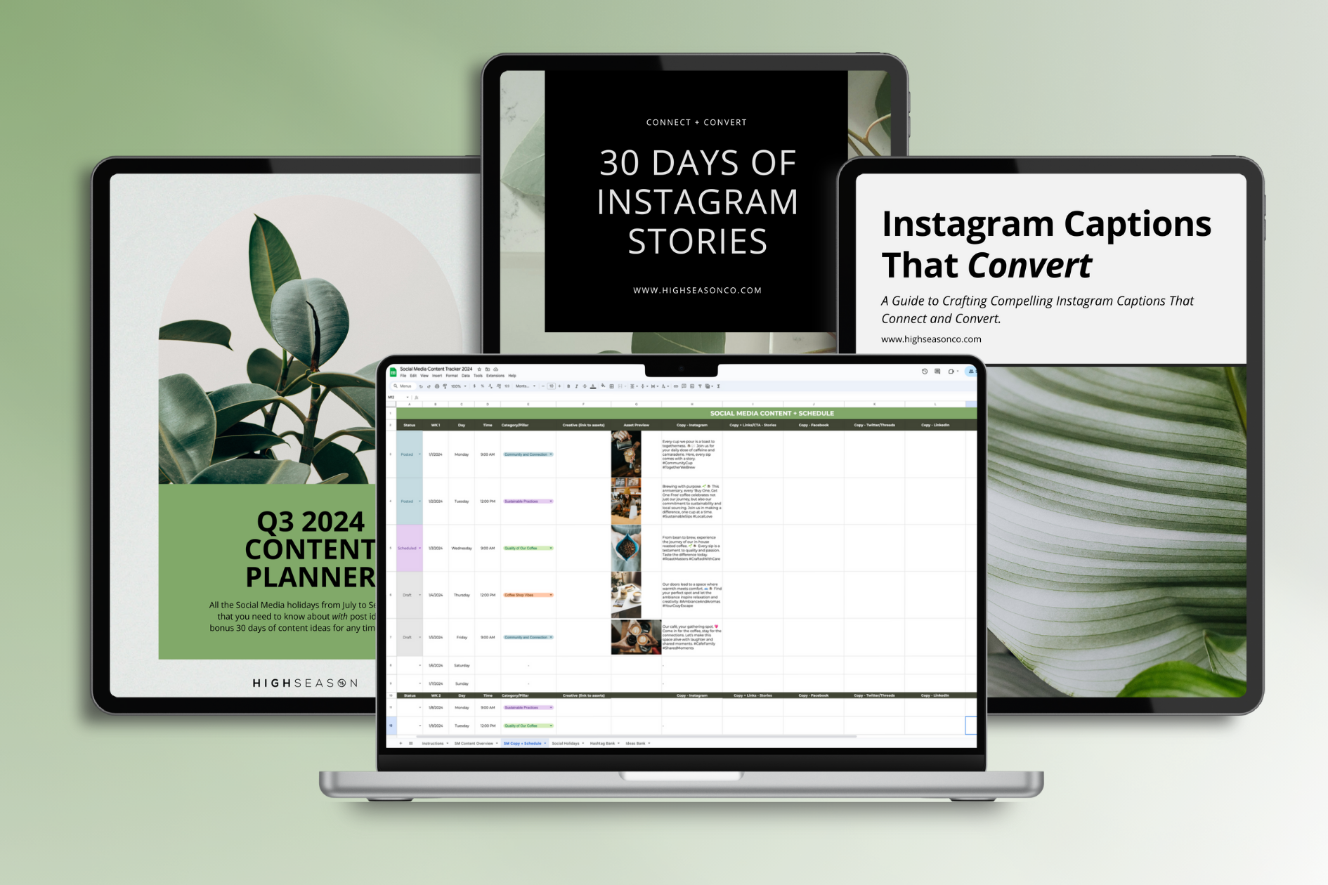 Social Media Content Planning And Creation Bundle High Season Co