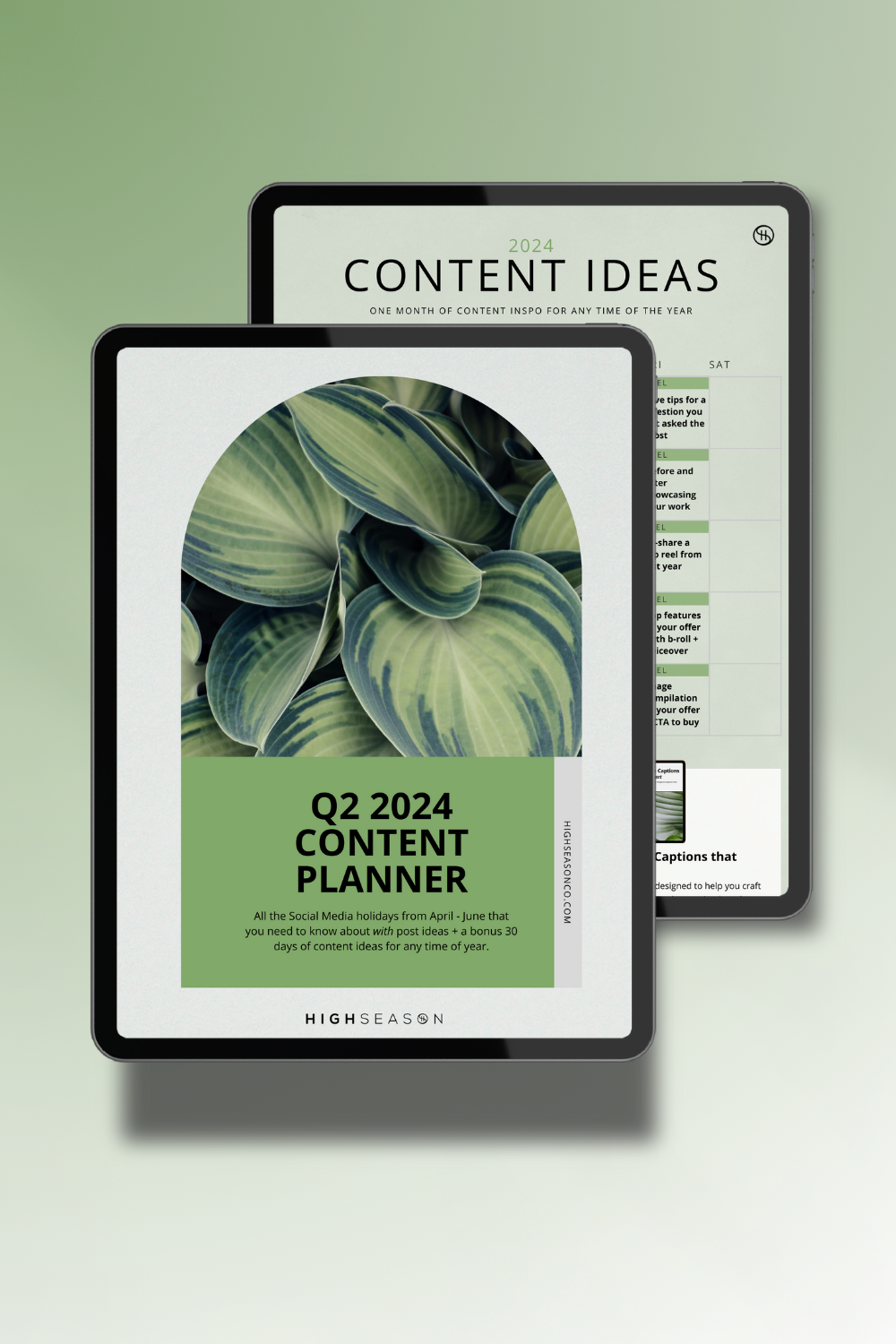 Q2 2024 Social Media Content Planner | Shop — High Season Co.