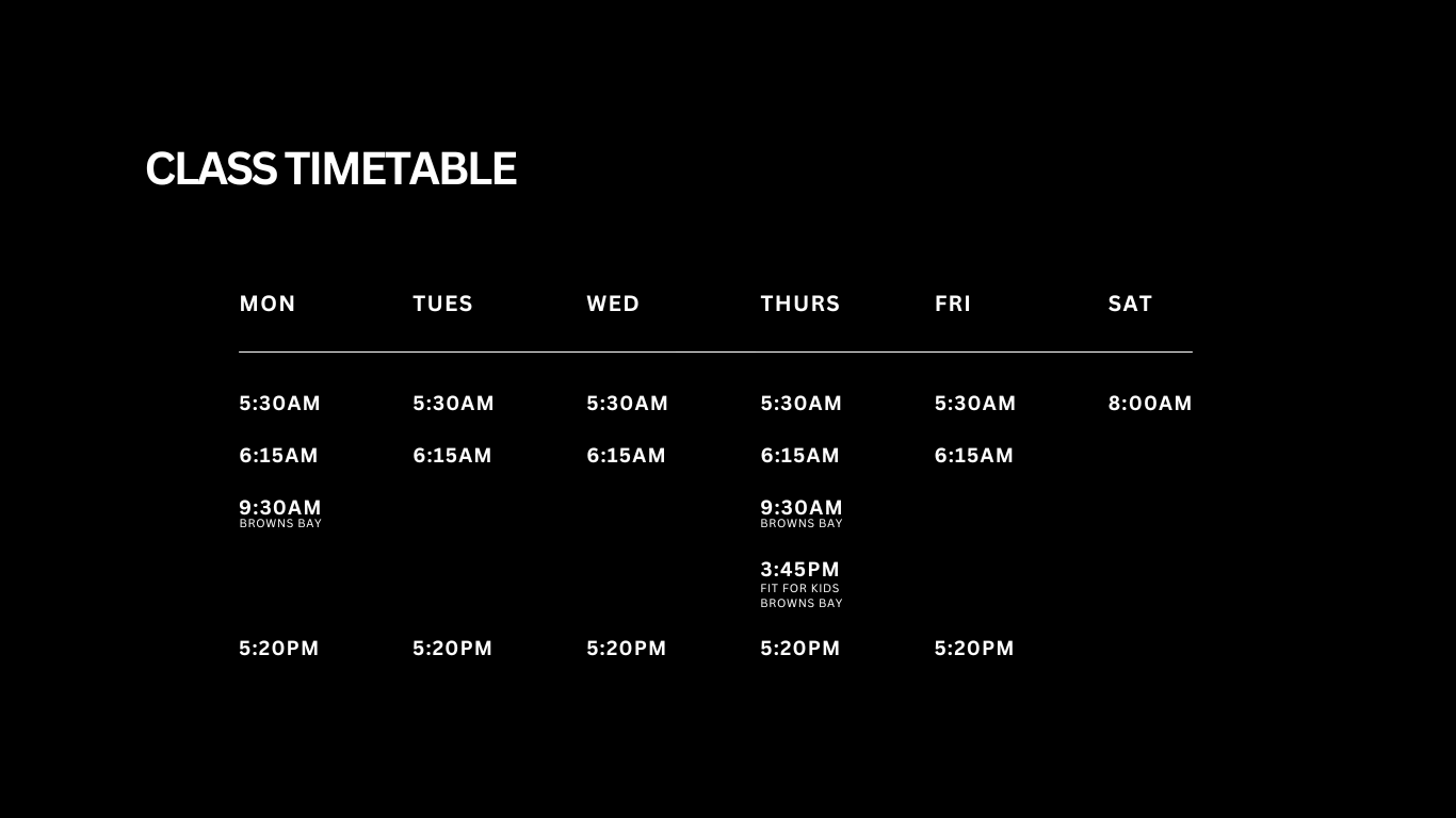 Class Timetable - Find Your Schedule for Fitness Classes — JACK'S GYM